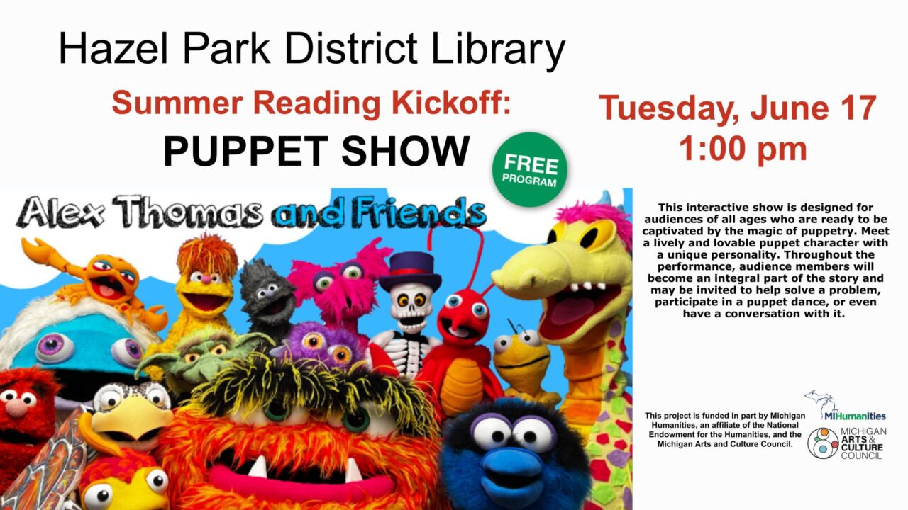 Summer Reading Kickoff: Puppet Show – Alex Thomas and Friends ...